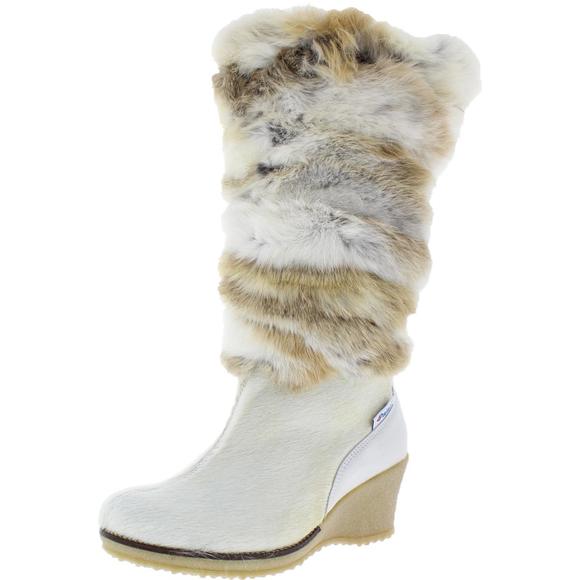 Pajar | Shoes | Pajar Womens Angelicalux White Rabbit Fur Snow Winter ...